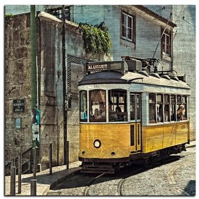 Obraz na plátně - Historická tramvaj - čtverec 3121A (50x50 cm)