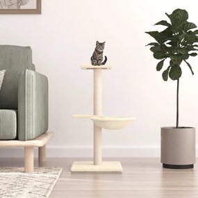 Škrabadlo pro kočky se sisalovými sloupky krémové 72 cm 171768