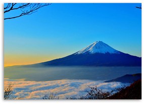 Gario Obraz na plátně Hora Fudži v modré barvě Rozměry: 60 x 40 cm