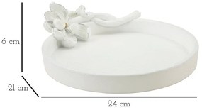 Dekorační tác z polyresinu ø 21 cm Magnolia – Mauro Ferretti
