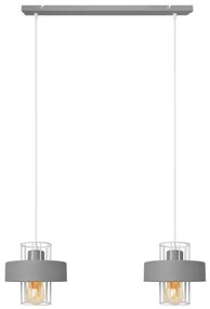 Lustr na lanku VOLTA 2xE27/15W/230V šedá