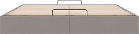 Osmanský rám postele bez matrací taupe 160x200 cm textil 3310893