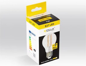 Teplá bílá LED/filamentová žárovka E27, 7 W – Sollux