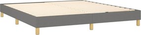 Box spring postel s matrací tmavě šedá 160x200 cm textil 3130122