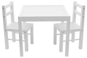 Dětský dřevěný stůl s židličkami Drewex bílý Barva: Bílá