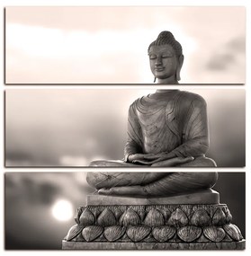 Obraz na plátně - Buddha a západ slunce - čtverec 359FC (105x105 cm)