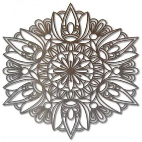 Vyřezávaný květ mandala dřevěný obraz na zeď z překližky I 3D HODINY PR0254