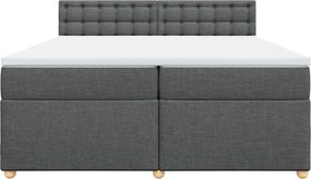 Box spring postel s matrací tmavě šedá 200x200 cm textil 3289102