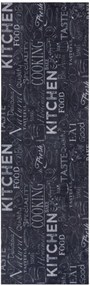 Koberec / Běhoun Hanse Home Cook & Clean Wild Kitchen Board černý / bílý
