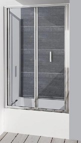 Polysan Deep - Sprchové dveře skládací 1000 mm, lesklý hliník/čiré sklo MD1910
