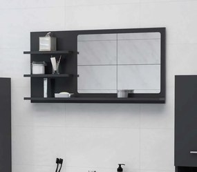 vidaXL Koupelnové zrcadlo 90 x 10,5 x 45 cm kompozitní dřevo [805022] Barva: Šedá