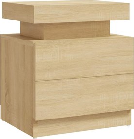 Noční stolek dub sonoma 45 x 35 x 52 cm kompozitní dřevo 326852