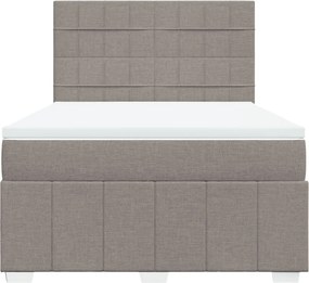 Box spring postel s matrací taupe 160x200 cm textil 3291723