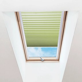 Roleta Plisé na střešní okna, Průsvitná, Limetková, P 021 , 20 x 140 cm