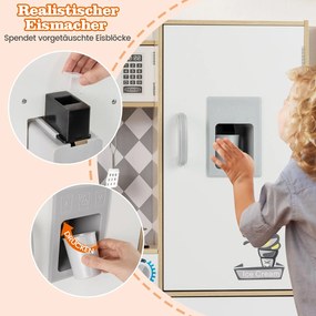 Costway Dřevěná kuchyňka na hraní s příslušenstvím kuchyňský set na hraní