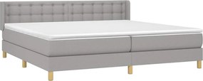 Box spring postel s matrací světle šedá 180 x 200 cm textil 3130609