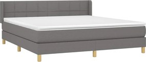 Box spring postel s matrací tmavě šedá 160x200 cm textil 3130282