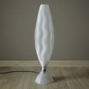 Stolní lampa Koral z biomateriálu, křišťálově čirá 65 cm