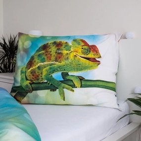 Zelené bavlněné dětské povlečení se svítícím efektem na jednolůžko 140x200 cm Chameleon – Jerry Fabrics