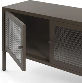 Šedý kovový TV stolek 160x50x35 cm Layna – Marckeric