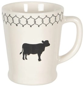Krémový hrnek s motivem krávy Rural – 300 ml