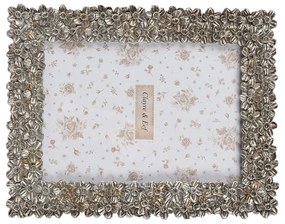 Stříbrný fotorámeček s motivem květin Frenske – pro fotografii o velikosti 13x18 cm