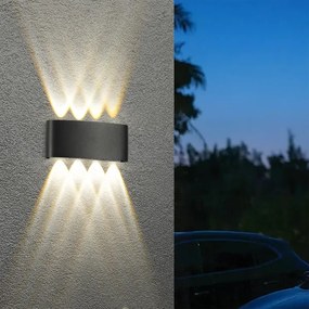 Brilagi - LED Venkovní nástěnné svítidlo FLAREBOX LED/8W/230V černá IP65