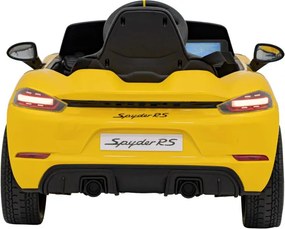 Elektrické autíčko Porsche Spyder RS ​​718 MP4 žluté