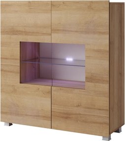 GAB Komoda LORONA K2D, Zlatý dub 100 cm