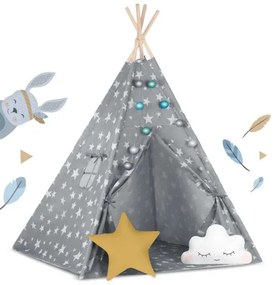 Bestent Dětský stan TeePee s polštářky Grey Sky