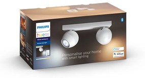 Philips Hue White Ambiance 8719514339064 BUCKRAM stropní bodové svítidlo 2xGU10 +SWITCH 2x5,5W/2x250lm 2200-6500K biela bluetooth Philips HUE inteligentní osvětlení