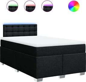 Box spring postel s matrací černá 120x190 cm textil 3288143