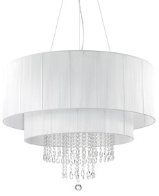 Závěsné svítidlo / Luster Ideal lux 165011 OPERA SP10 BIANCO 10xE27 60W chrom Lustry