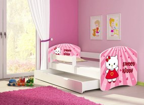 Dětská postel - Kitty 2 180x80 cm + šuplík bílá