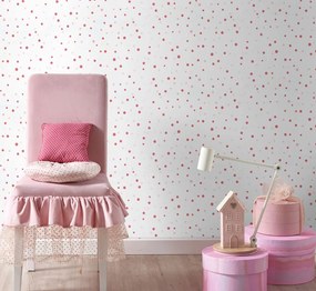 Dětská vliesová tapeta s šedými puntíky, 137-1, Sambori, ICH Wallcoverings