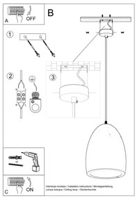Sollux SL.0842 - Lustr na lanku BUKANO 1xE27/60W/230V