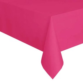 Jednorázový plastový jednobarevný ubrus 137 x 274 cm (matný) Barva: růžovo-červená