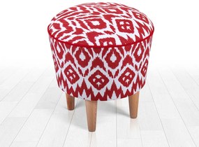 Atelier del Sofa Taburet Cor - Red, White, Červená, Bílá