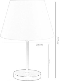Stolní lampa Shade II bílá/zlatá