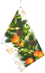 Bellatex Kuchyňská utěrka 1 ks 50x70 cm Pomeranč Zelená,Oranžová,Zlatá