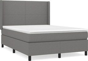 Box spring postel s matrací tmavě šedý 140 x 190 cm textil 3131266