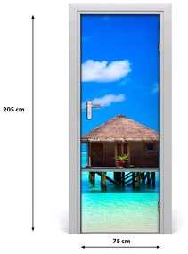 Fototapeta samolepící na dveře domy na vodě 75x205 cm