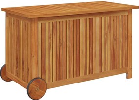 Zahradní úložný box s kolečky 90 x 50 x 58 cm masivní akácie 319711