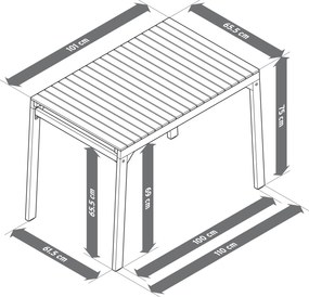 Tchibo - Balkónová souprava s textilním výpletem - barva: šedá
