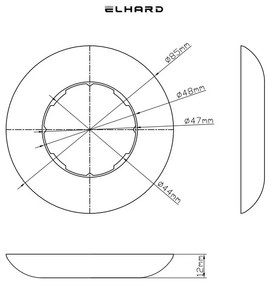 Elhard Rámeček Retro Klasik jednoduchý, velký, bílý KL3011W