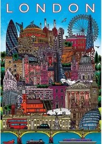 GIBSONS Puzzle Pohled na Londýn / 500 dílků / 34x48 cm