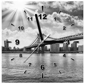 Gario Obraz s hodinami Brooklyn New York Rozměry: 30 x 30 cm