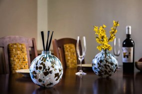 Skleněná olejová lampa SCUTI – Krémová mocha