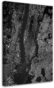 Gario Obraz na plátně Černobílá mapa města - Nikita Abakumov Rozměry: 40 x 60 cm