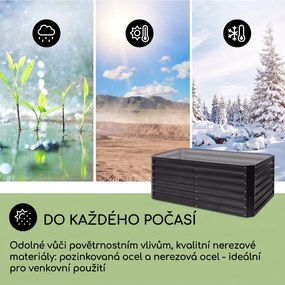 Blumfeldt High Grow Straight vyvýšený záhon 200x60x100cm 1200l ocel